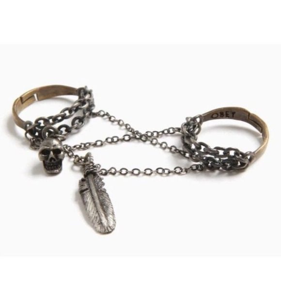 Dolls Kill | Jewelry | Obey Chain Craft Ring Set | Poshmark